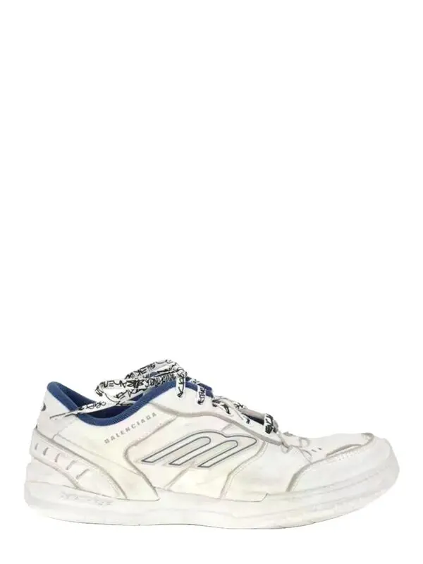 Balenciaga Hamptons Distressed Sneakers - White
