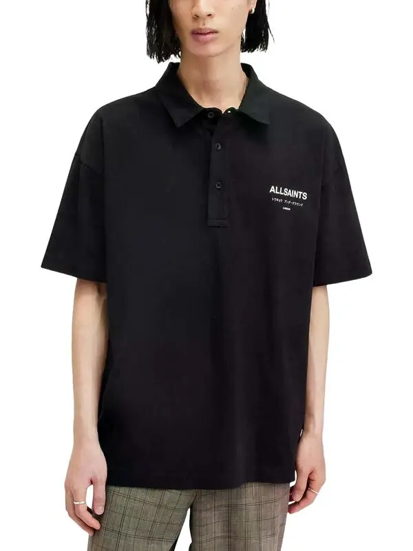 ALLSAINTS Underground Short-sleeved Polo Shirt - Black