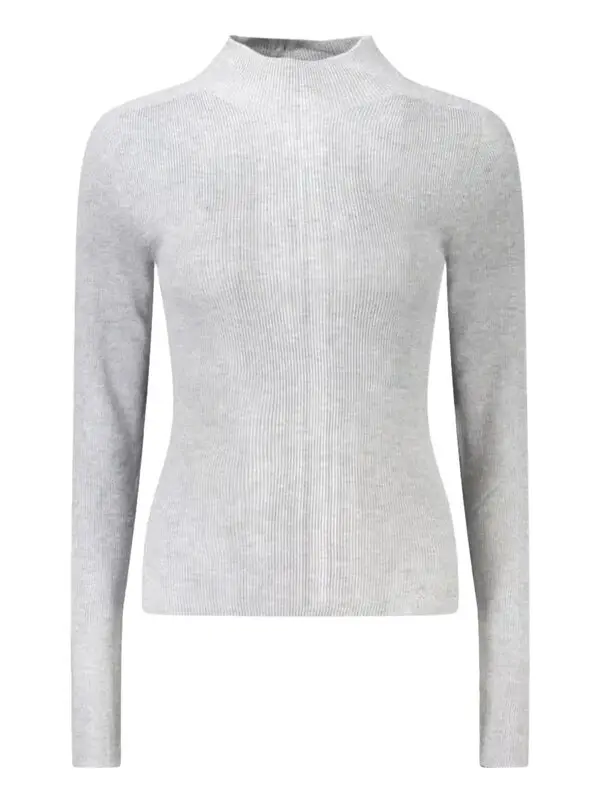 Guess Knitted Mock-neck Top - Grey