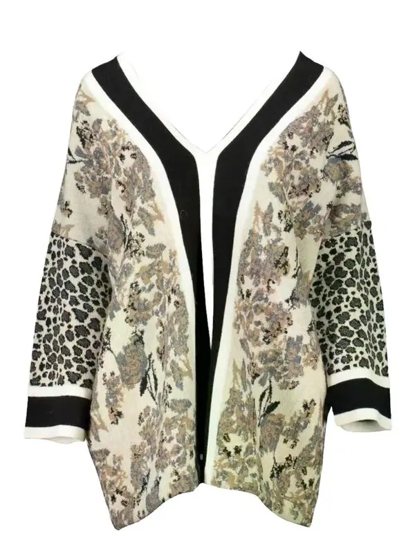 BLUGIRL Floral And Animal-print Sweater - Neutrals