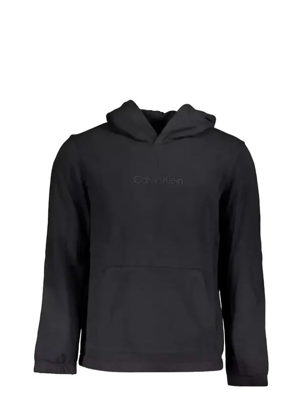 Calvin Klein Logo-embroidered Hoodie - Black