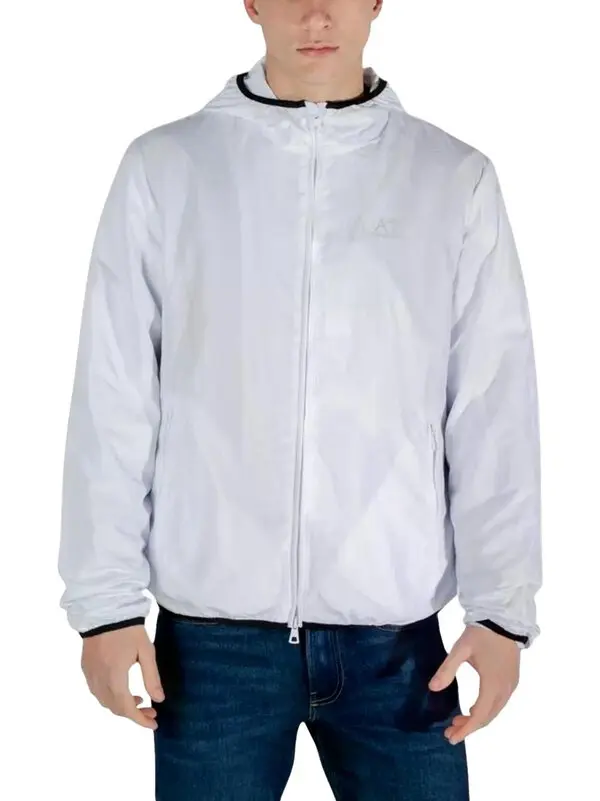 EA7 Logo-detail Hooded Jacket - White