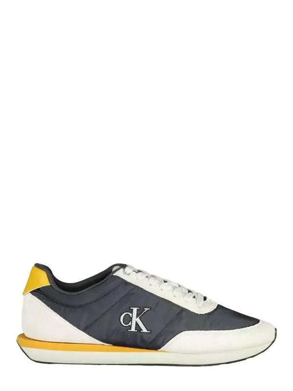 Calvin Klein Panelled Logo-patch Sneakers - Blue