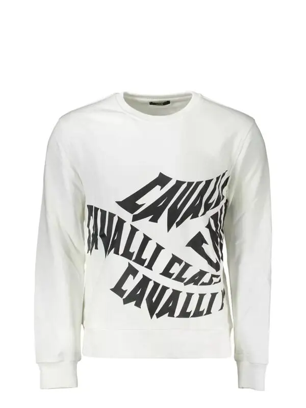 Roberto Cavalli Logo-print Crewneck Sweatshirt - White