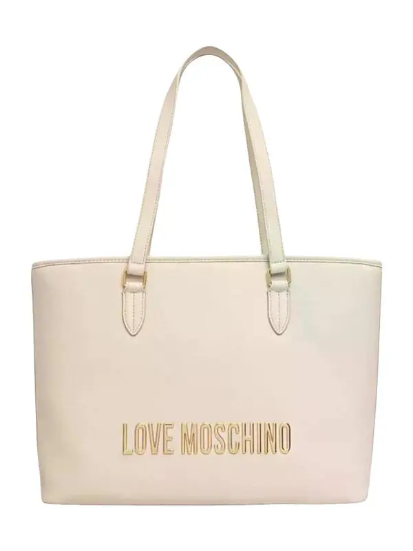 Moschino Logo-lettering Tote - Neutrals
