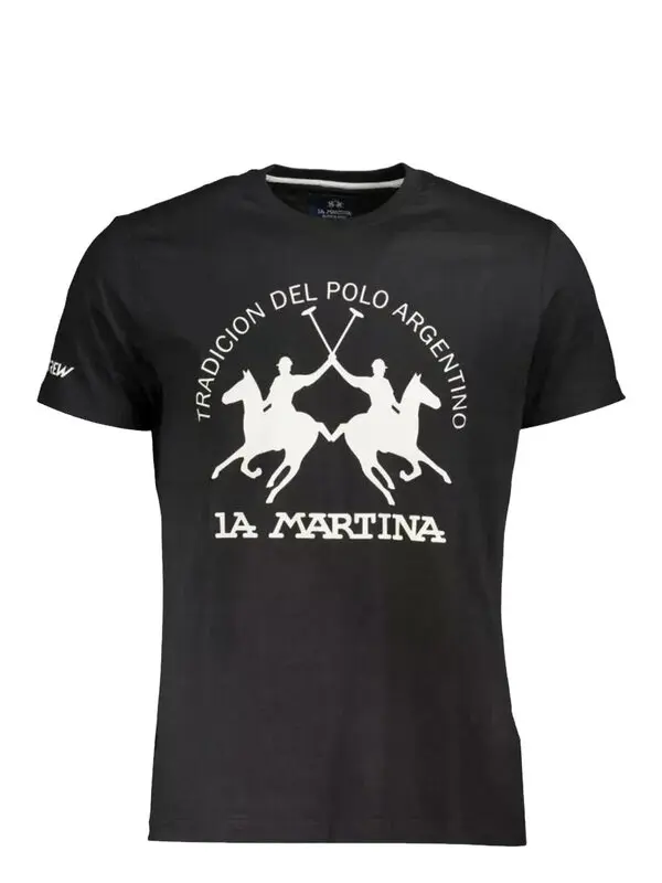 LA MARTINA Graphic-print T-shirt - Black
