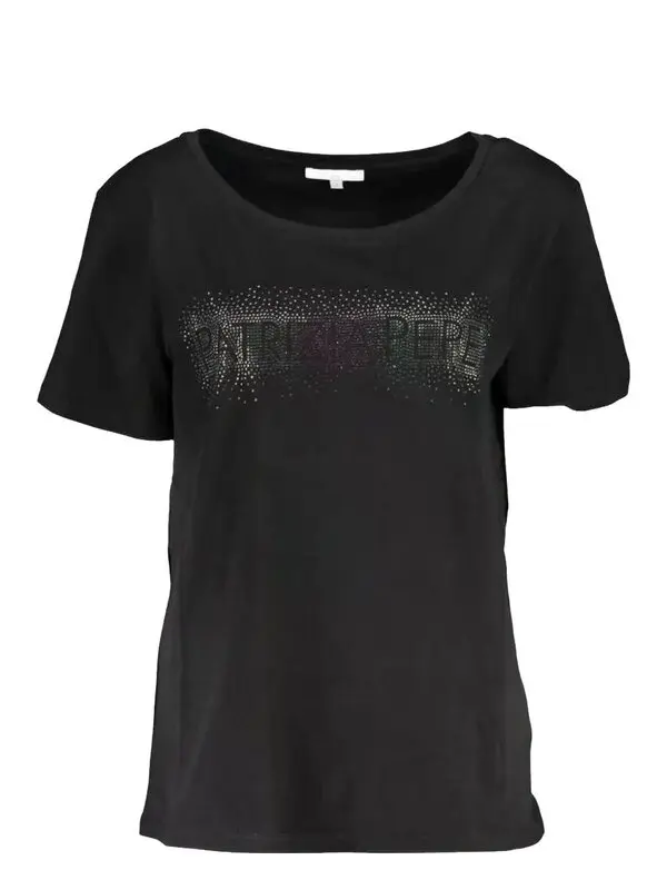 Patrizia Pepe Rhinestone-embellished T-shirt - Black