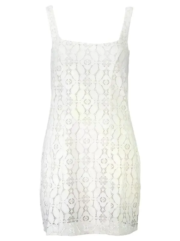 Desigual Floral-lace Mini Dress - White