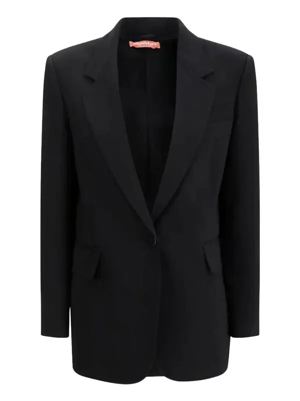 Max Mara Single-breasted Peak-lapel Blazer - Black
