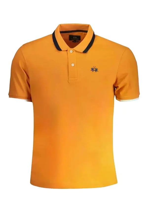 LA MARTINA Logo-embroidered Polo Shirt - Orange