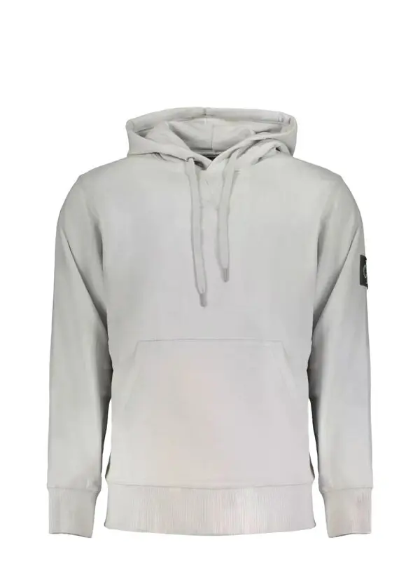 Calvin Klein Logo-patch Drawstring Hoodie - Grey