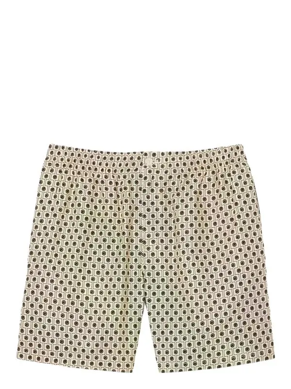 Lacoste Geometric-print Shorts - Neutrals