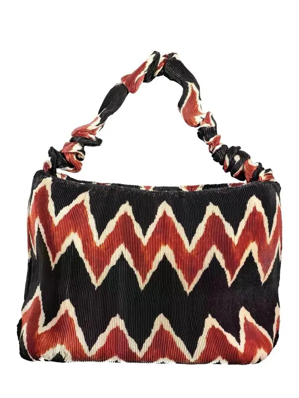Desigual Pleated Zigzag-pattern Tote - Black