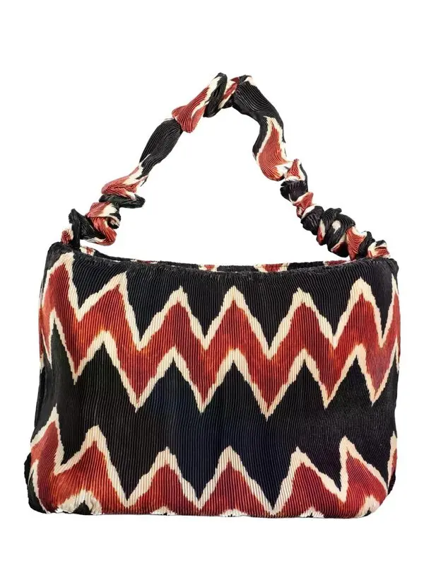 Desigual Pleated Zigzag-pattern Tote - Black