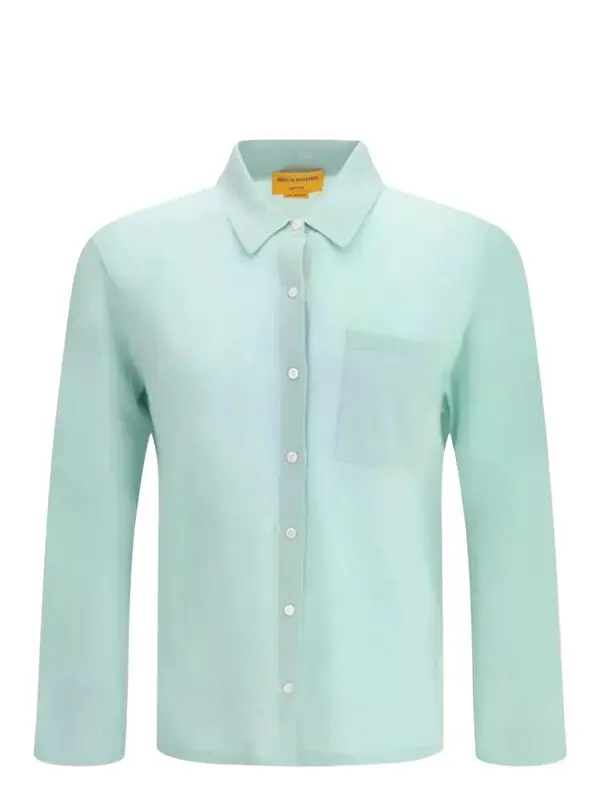 Guest In Residence Button-up Cashmere Shirt - Blue
