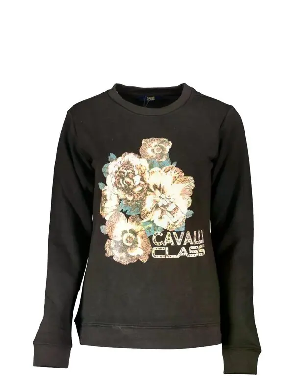 Roberto Cavalli Floral Print Sweatshirt - Black