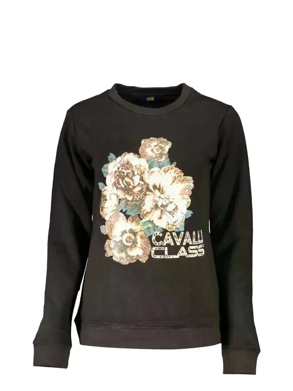 Roberto Cavalli Floral Print Sweatshirt - Black