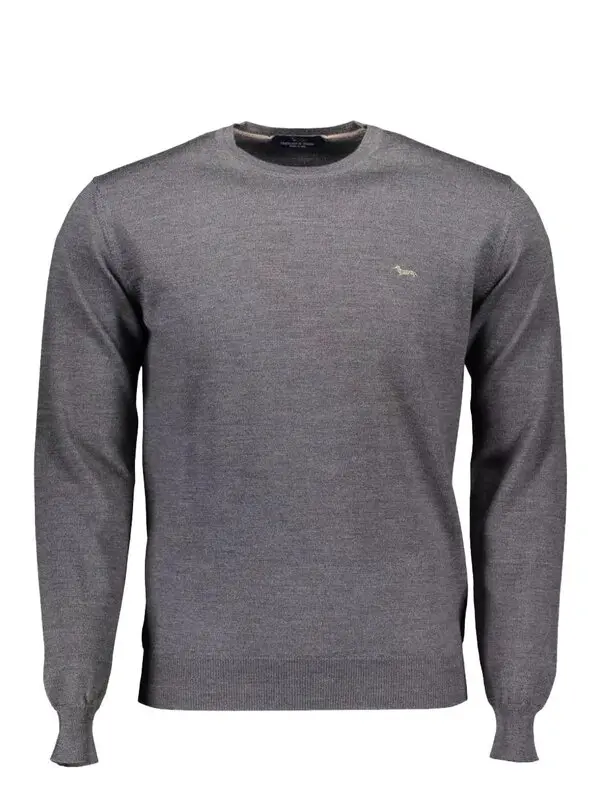 HARMONT & BLAINE Logo-embroidered Crew-neck Sweater - Grey