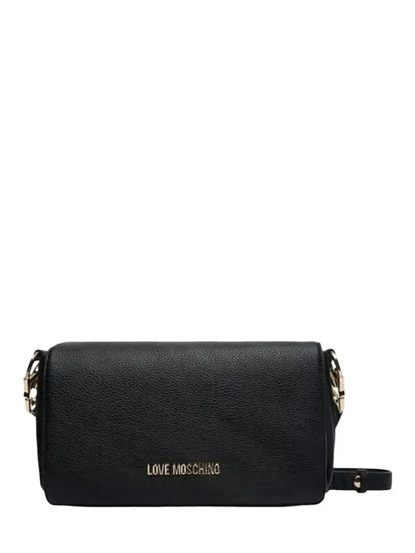Moschino Logo-lettering Shoulder Bag - Black