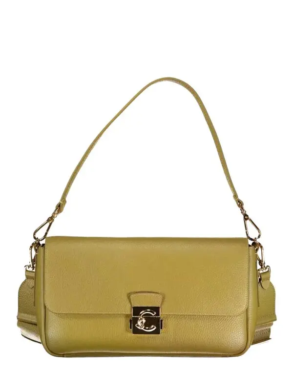 COCCINELLE Pebbled Leather Tote Bag - Green