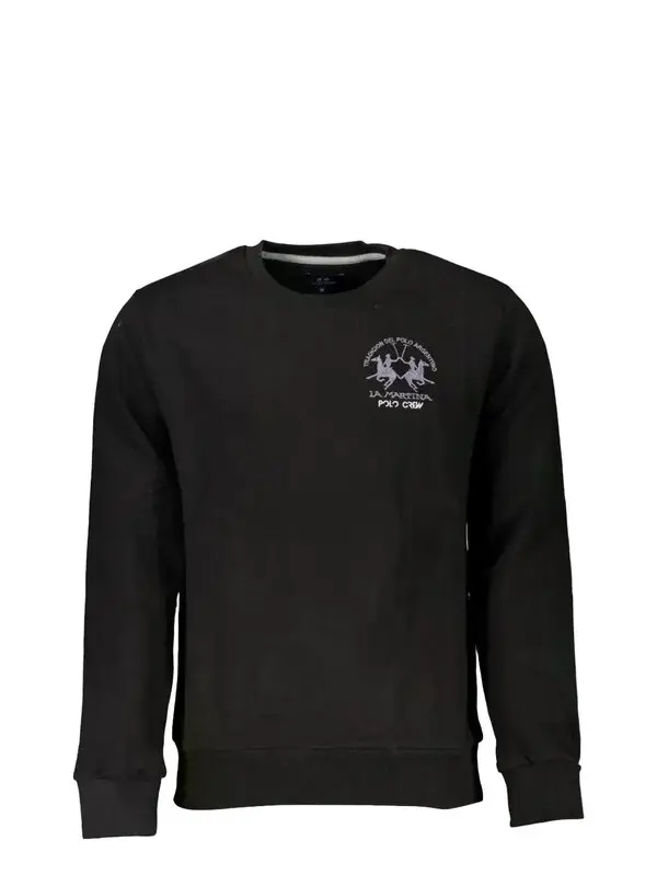 LA MARTINA Logo-embroidered Sweatshirt - Black
