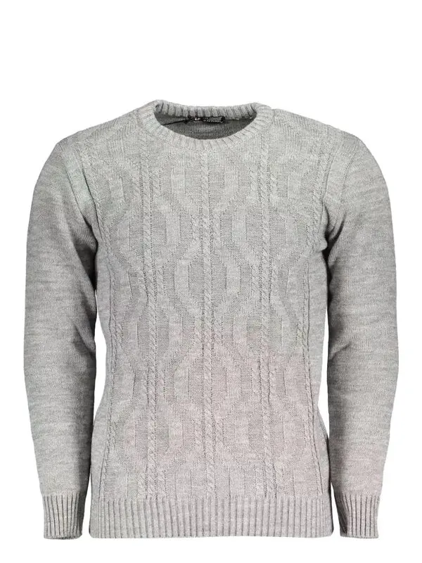 U.S. Grand Cable-knit Elbow-patch Sweater - Grey