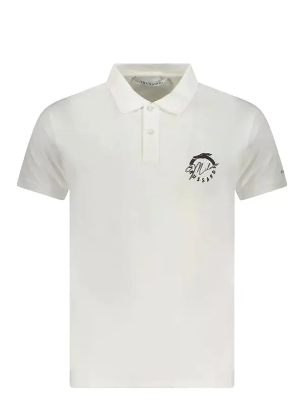 TRUSSARDI Logo-detail Polo Shirt - White