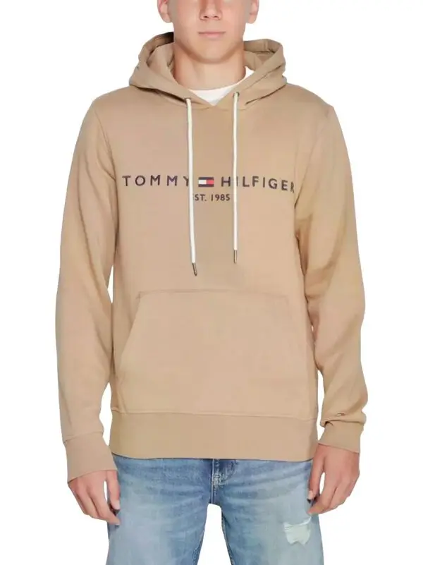 Tommy Hilfiger Logo-print Hoodie - Neutrals