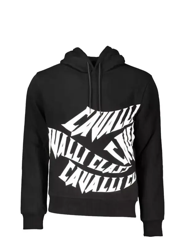 Roberto Cavalli Logo-print Hoodie - Black