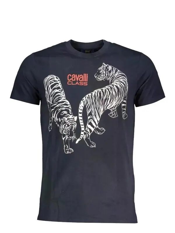 Roberto Cavalli Tiger-print T-shirt - Blue