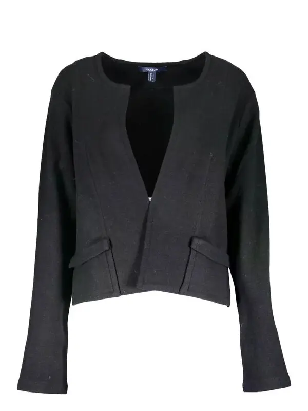 Gant V-neck Cropped Cardigan - Black