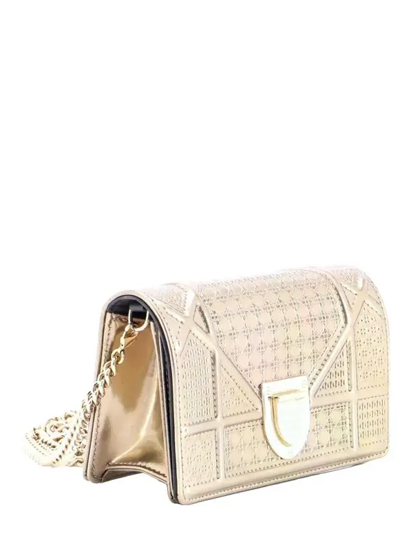 Dior Diorama Flap Bag Cannage Embossed Calfskin Baby - Gold