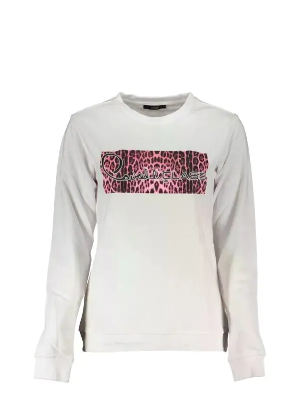 Roberto Cavalli Leopard-print Logo Sweatshirt - Neutrals
