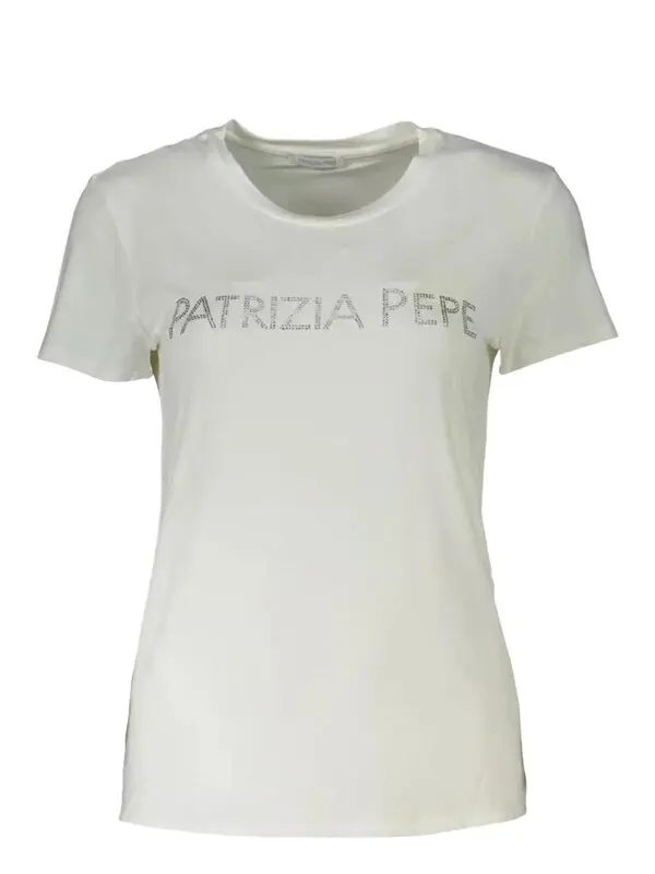 Patrizia Pepe Rhinestone-embellished T-shirt - Neutrals