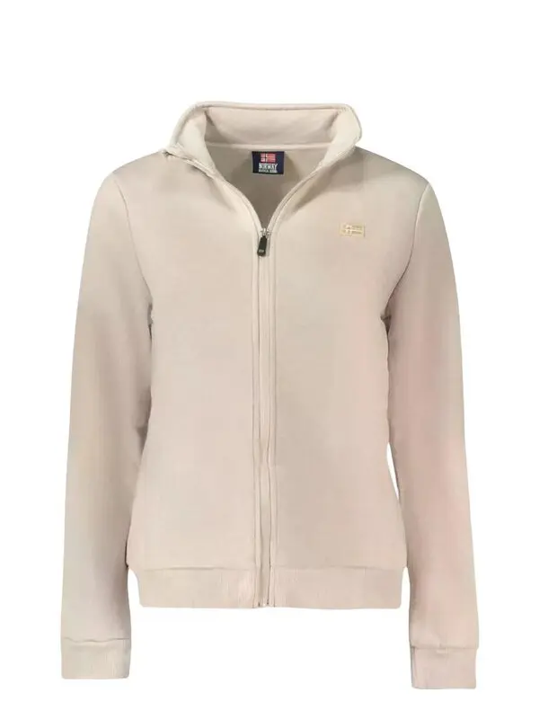 NORWAY 1963 Zip-fastening High-neck Sweatshirt - Neutrals