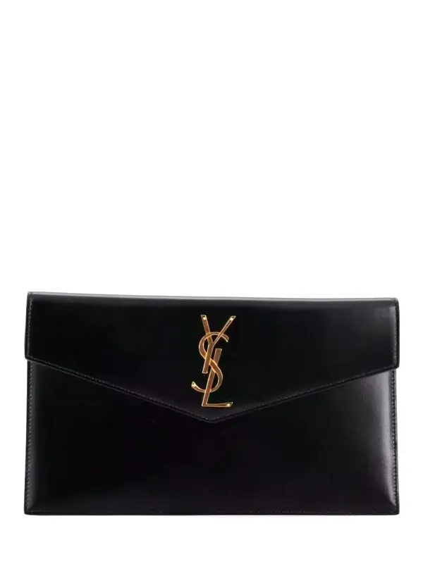 Saint Laurent Uptown Leather Pouch - Black