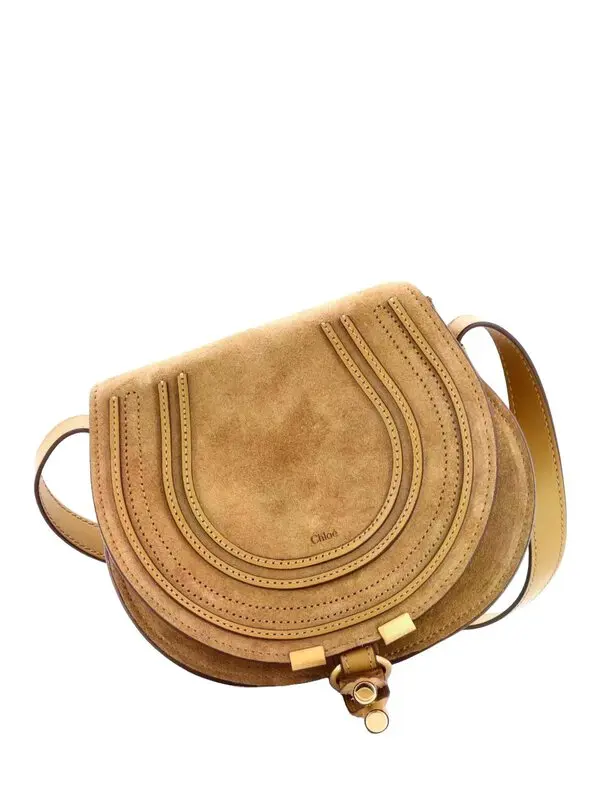 Chloé Marcie Suede Small Crossbody Bag - Neutrals