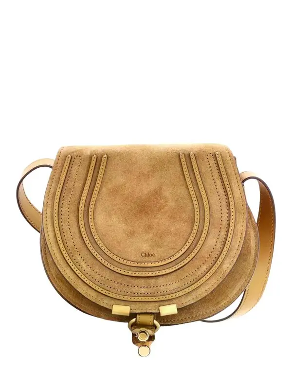 Chloé Marcie Suede Small Crossbody Bag - Neutrals