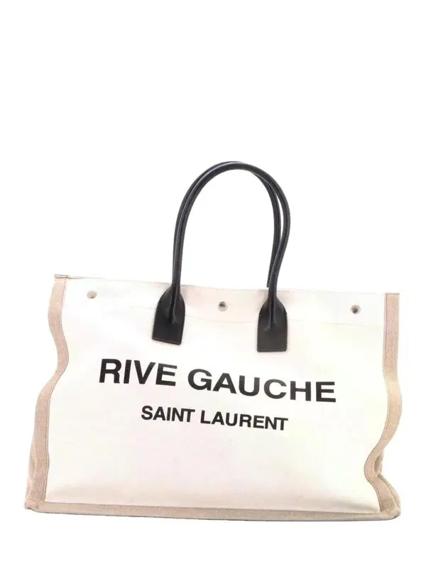 Saint Laurent Rive Gauche Shopper Large Tote Bag - Neutrals