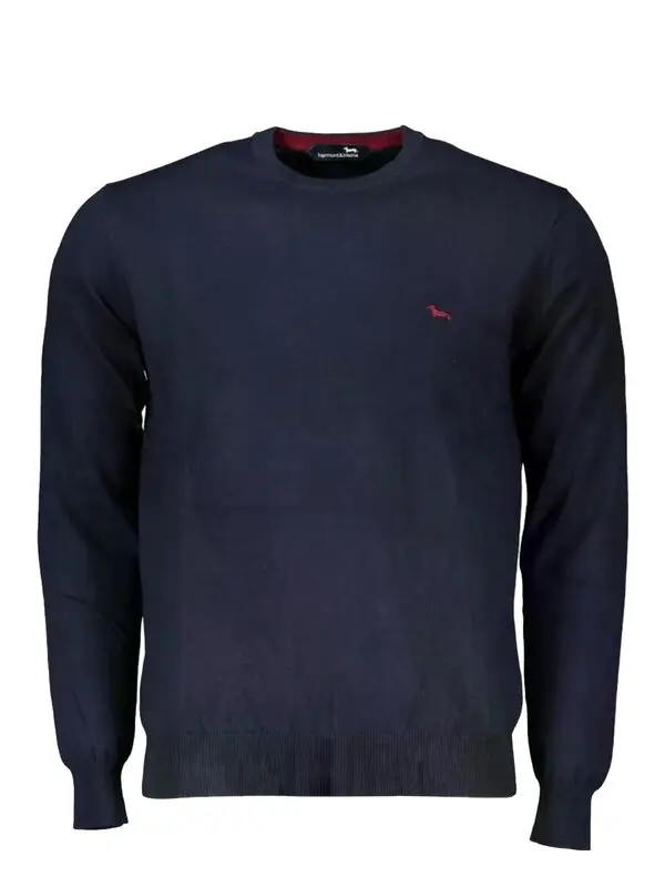 HARMONT & BLAINE Embroidered Crew-neck Sweatshirt - Blue