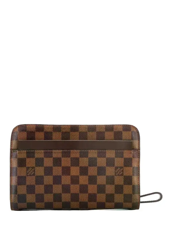 LOUIS VUITTON Pochette Saint Louis Damier Clutch Bag - Brown