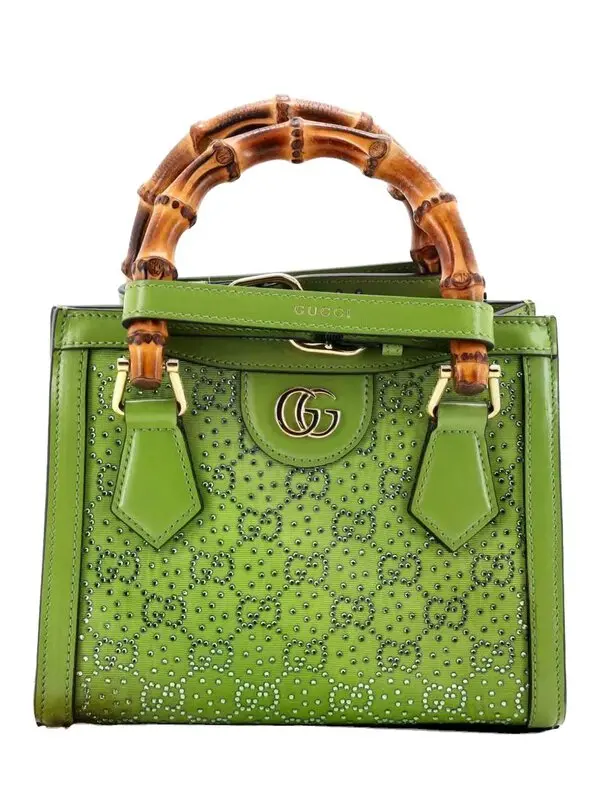 Gucci Diana Nm Bamboo Handle Mini Tote Bag - Green