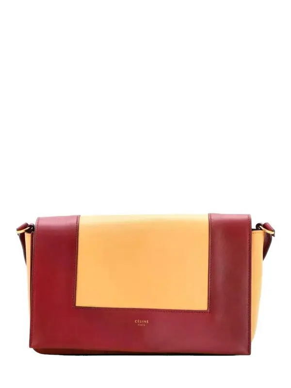 Celine Frame Leather Medium Shoulder Bag - Red