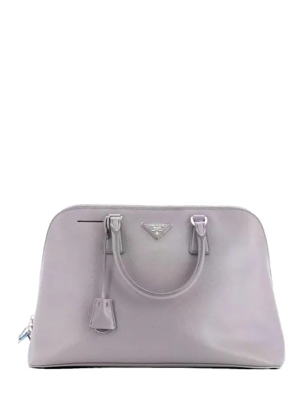 Prada Promenade Bag Saffiano Leather Large Handbag - Grey