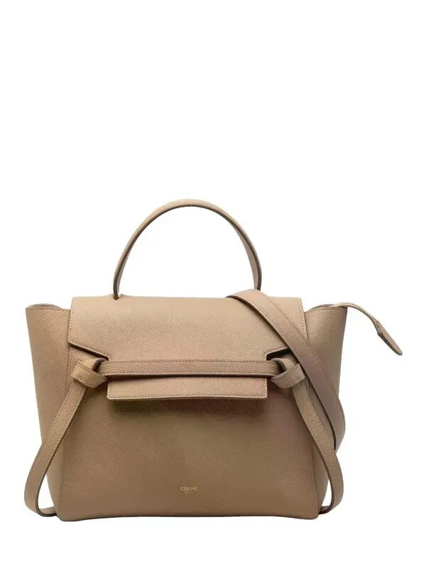 Celine 2019 Micro Grained Calfskin Belt Bag Satchel - Neutrals