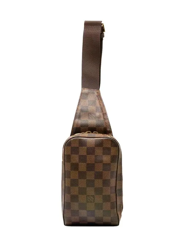 LOUIS VUITTON 2005 Damier Ebene Geronimos Crossbody Bag - Brown