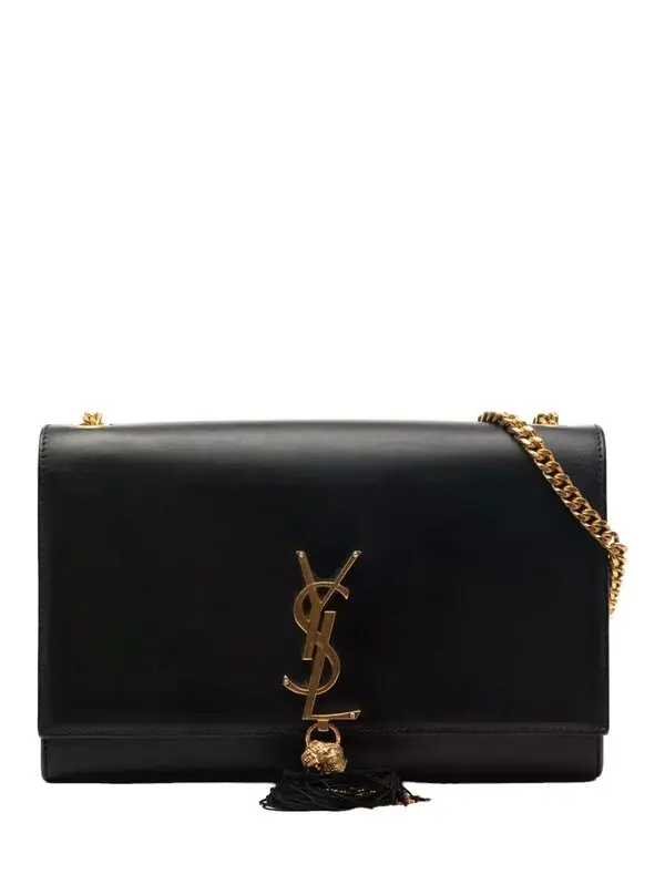 Saint Laurent 2017 Classic Monogram Kate Tassel Crossbody Bag - Black