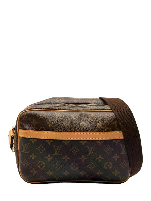 LOUIS VUITTON 2002 Monogram Reporter Pm Crossbody Bag - Brown