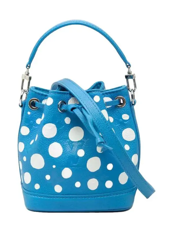 LOUIS VUITTON Yayoi Kusama Monogram Giant Empreinte Infinity Dots Nano Noe Bucket Bag - Blue