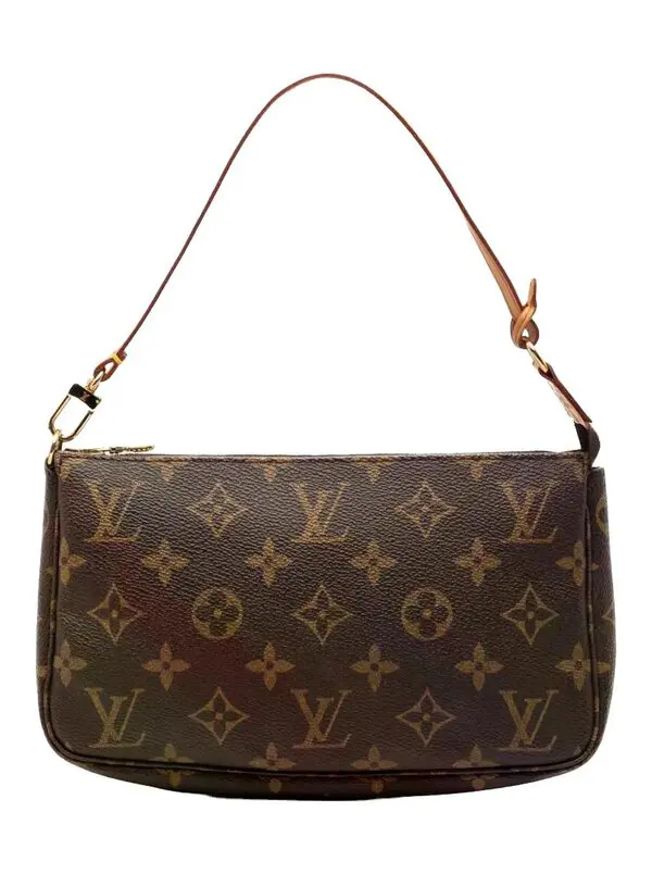 LOUIS VUITTON 2002 Monogram Pochette Accessoires Shoulder Bag - Brown